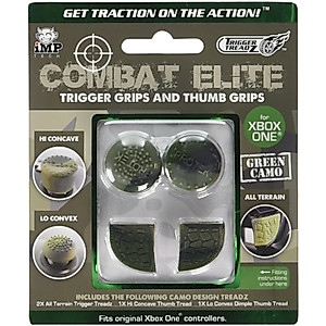 Snakebyte Trigger Treadz Combat Elite Thumb and Trigger Grips Pack - Green Camo - Xbox One