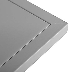 HollyHOME Round&Rectangle Metal End Side Table, Accent Anti-Rust Waterproof Simplistic Sofa Table, Modern Outdoor&Indoor Characteristic Coffee Table, (D)18.03"x(H)23.03"x(L)17.24"x(W)13.27", Grey