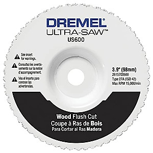 Dremel US600-01 Ultra-Saw 4-Inch Wood Flush Cut Wheel , White
