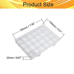 Juvielich Clear Plastic Organizer Box,24 Fixed Grids Storage Container Jewelry Box for Beads Art DIY Crafts Jewelry Fishing Tackles 7.56"x5.31"x0.87"(LxWxH) 1PCS