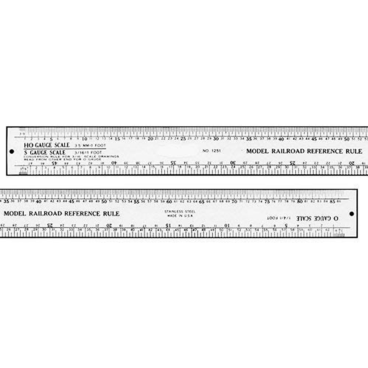 12 Inch Stainless Steel Model Railroader's Ruler (for HO, O, N, S, Scale)
