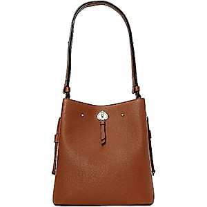 Kate Spade New York Large Marti Leather Bucket Bag Shoulder Bag Crossbody (Gingerbread)