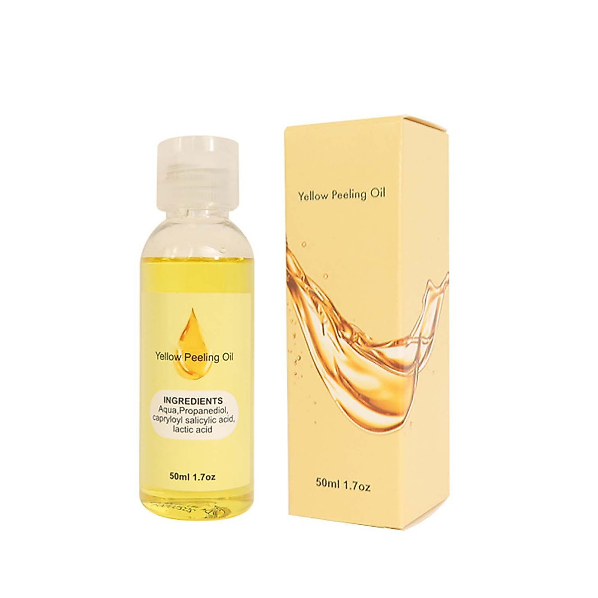 Natural Spots Whitening Yellow Peeling Oil 50ml, 1.7oz, Super Strength Yellow Peeling Oil Exfoliating for Dark Skin, Peeling Solution Bleaching Lighten Elbows Knees Hands Melanin (50ml*1pc)