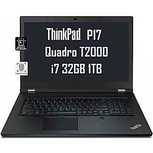 Lenovo Thinkpad P17 17.3" FHD IPS (Intel 6-Core i7-10750H, 32GB RAM, 1TB PCIe SSD, Quadro T2000 4GB Graphics) Mobile Workstation Laptop, Backlit, Thunderbolt, Fingerprint, Windows 10 / 11 Pro