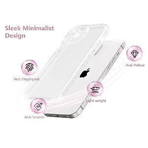 ZTOFERA Designed for iPhone 13 6.1 inch,Sparkly Cute Clear Case for Women Girls,Glitter Bling Flexible Soft TPU Silicone Bumper Protective Cover for iPhone 13,Clear