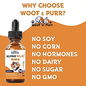 Natural Allergy Relief for Cats - Supports Allergy & Itch Relief for Cats - Cat Allergy - Cat Itch Relief - Cat Itchy Skin Relief - Cat Allergy Relief for Cats - Cat Supplements & Vitamins - 1 fl oz