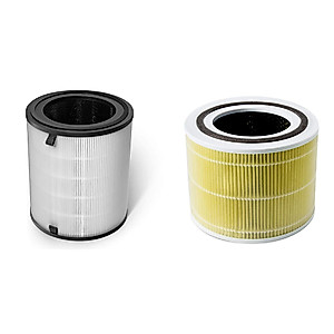 LEVOIT LV-H133 Air Purifier Replacement Filter Set and LEVOIT Core 300 Air Purifier Pet Allergy Replacement Filter
