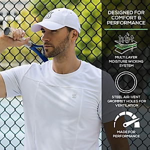 SAAKA Max Dry Hat for Men & Women. Lightweight Performance Cap. (White)