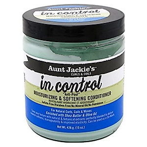 Aunt Jackies In Control Moisturizing & Softening Conditioner 15 Ounce Jar (443ml) (2 Pack)