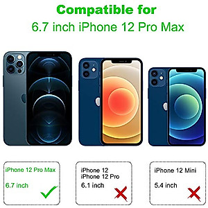Arae Compatible with iPhone 12 Pro Max Case Hard PC + Soft TPU Frame [Shock-Absorbing] Phone Case for iPhone 12 Pro Max, Crystal Clear