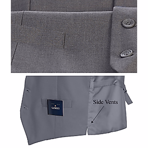 Gioberti Men's Formal Suit Vest Fit for Business or Casual Dress, Gray, X-Small