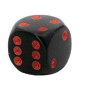 Chessex Dice FBA_25818 Chessex Opaque 12mm d6 Black w/Red Dice Block 36 Dice, Black/Red