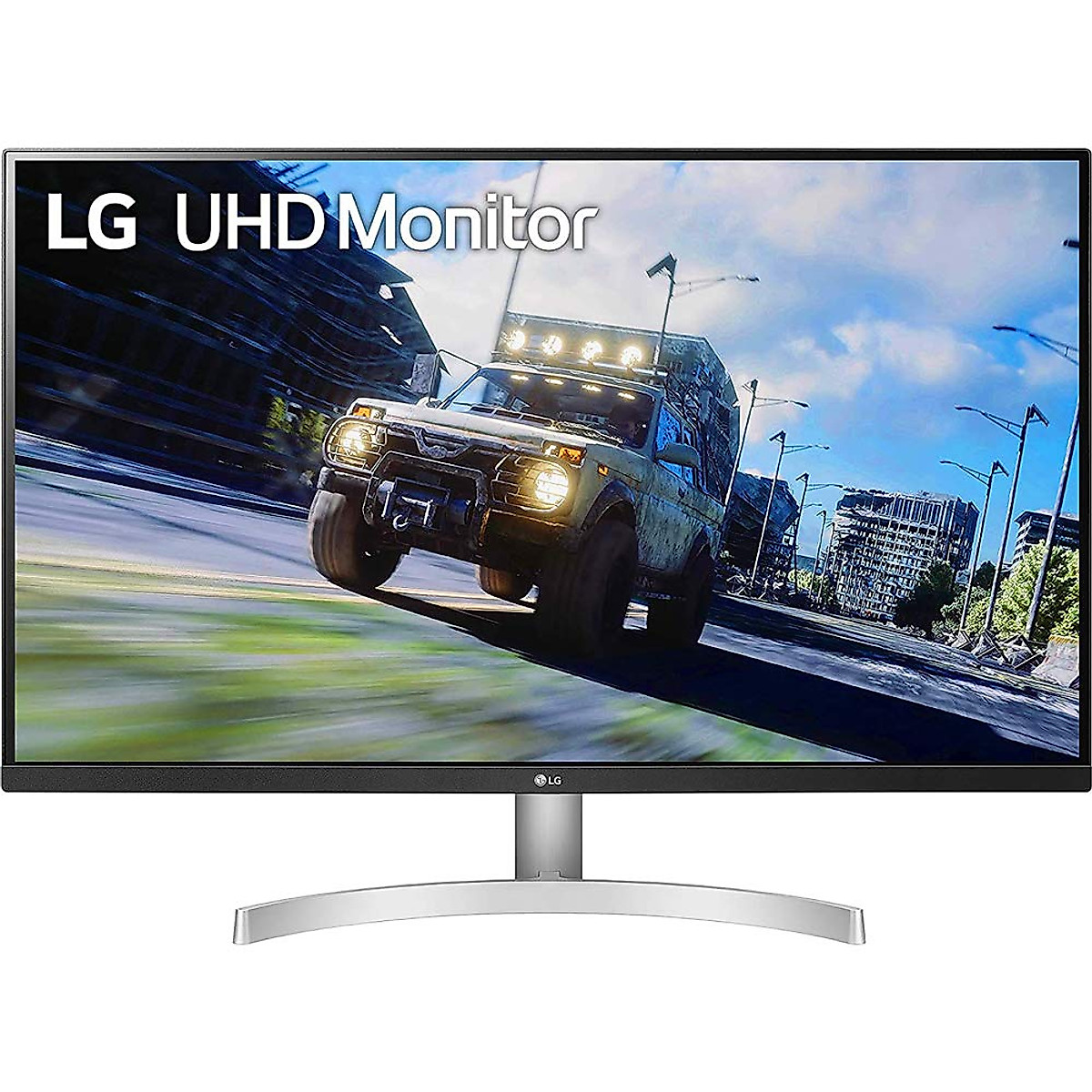 LG 32UN500-W 32 inch UHD 3840x2160 Ultrafine Monitor with HDR10 AMD FreeSync Bundle with 2X 6FT Universal 4K HDMI 2.0 Cable, Universal Screen Cleaner and 6-Outlet Surge Adapter