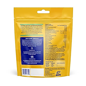 Protexin Daily Care Gut+ Wellness, 60 probiotic and postbiotic Dog Supplement Chews – Duck and Carrot Flavored