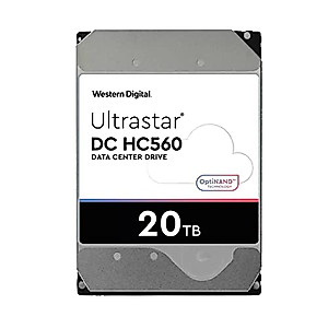 WD Ultrastar DC HC560 WUH722020ALE6L4 20 TB Hard Drive - 3.5 Internal - SATA [SATA/600] - Conventional Magnetic Recording [CMR] Method,Mechanical Hard Disk