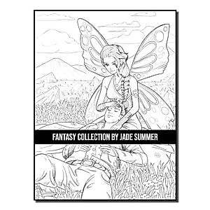 Fantasy Collection: An Adult Coloring Book with 100+ Incredible Coloring Pages of Mermaids, Fairies, Vampires, Dragons, and More!