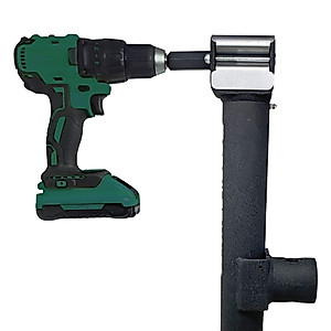 Trailer Valet TVJX5-S Swivel Jack Pipe Mount with 5K Lifting Capacity– Drill-Powered Option, Includes Free TVDA Drill Attachment, Patented 3:4 Gear Ratio, Marine-Grade Material, Rust-Resistant Coating
