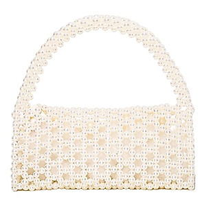 Grandxii Pearl Bag Clutch purse Handbag Bucket Bag Wedding Party Evening Party Bag For Women With Pearl