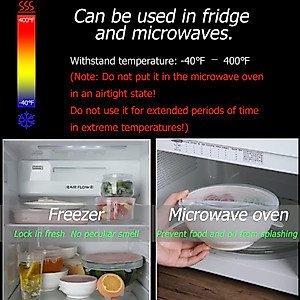 Silicone Stretch Lids, Reusable Silicone Lids Bowl Covers, 2 Sizes Silicone Covers Apply to Cans Jars Cups Food Container and Apple Pear other Fruits Sealed Lid for Cat Dog Canned Food Storage(6 pack)