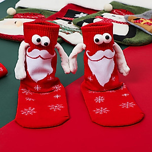 Loozykit Christmas Socks Advent Calendar 2024, 12 Days of Christmas Advent Calendar, Includes 4 Hand Holding Magnetic Socks and 8 Christmas Socks, Xmas Gifts for Adult Men Women