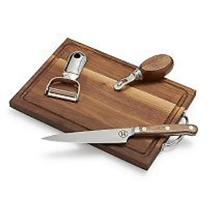 Crafthouse by Fortessa Professional Barware/Bar Tools by Charles Joly, Bar Tool Gift Set; Bar Knife, Bar Board, Peeler and Channel Knife