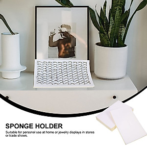 Zerodeko Earring Holder 4pcs Velvet Ring Insert Display Jewelry Storage Box Foam Holder Organizer Earring Storage Box Liners Jewelry Box Inserts Sponge Mats Organizer Trays White Ring Holder