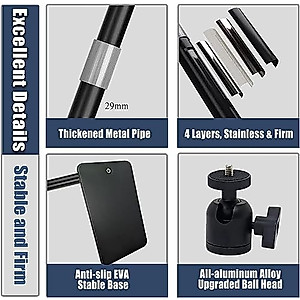 Projector Stand, Projector Floor Stand Mount Adjustable Height 16-50 Inch (Include Ball Head) Universal Projector Stand Behind Sofa Bed 360° Rotation Compatible with XGIMI AuKing Anker and Other