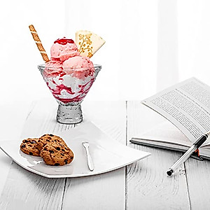 Angoily Glass Dessert Cups Dessert Cups Footed Glass Dessert Bowls Cups Ice Cream Goblets Trifle Tasters Salad Cocktail Glass Appetizer Cups for Pudding Yogurt Cupcake Trifle Bowl