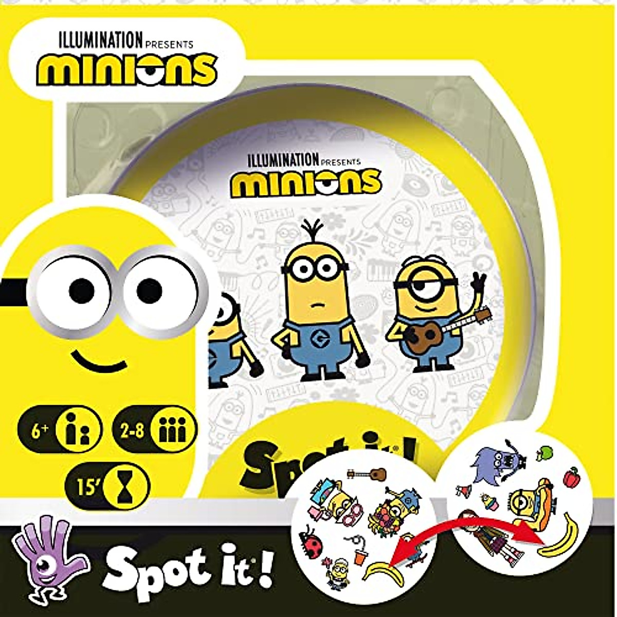 Zygomatic Spot It! Minions - Playful Family Card Game with Beloved Minions Characters! Fun Matching Game for Kids and Adults, Ages 6+, 2-8 Players, 15 Minute Playtime, Made