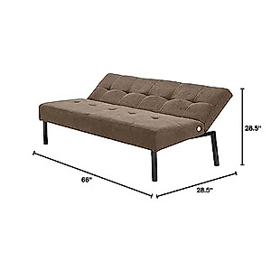 Panana Futon Sofa Bed Convertible Sofa Couch Sleeper Linen Upholstered Home Recliner Reversible Loveseat Folding Daybed Guest Bed for Living Room Apartment Dorm Bonus Room