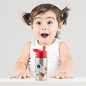 Stephen Joseph Stainless Steel Water Bottle, Space