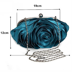 KFJBX Evening Bag Flower Wedding Bags for Bride Purse Handbags Wedding Party Day Clutches (Color : E, Size : 1)