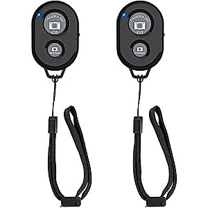 Wireless Camera Remote Shutter for Smartphones (2 Pack), zttopo Wireless Phone Camera Remote Control Compatible with iPhone/Android Cell Phone - Create Amazing Photos and Selfies, Wrist Strap Included