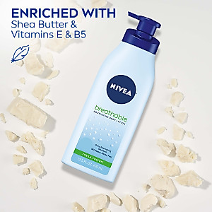 NIVEA Breathable Nourishing Body Lotion Fresh Fusion, Body Lotion for Dry Skin, 13.5 Fl Oz Pump Bottle