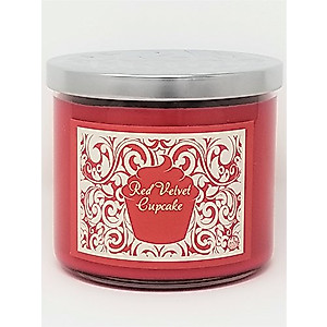 Red Velvet Cupcake Candle Soy Wax Candle ~ Large 3 Wick Candle (Large 3 Wick Jar)