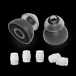 SpinFit CP240 Double Flange - L - Patented Silicone Eartips for Replacement (1 Pair, Insert Included)(for Nozzle Diameter from 4.5-5m, w/Insert from 3-3.5mm)