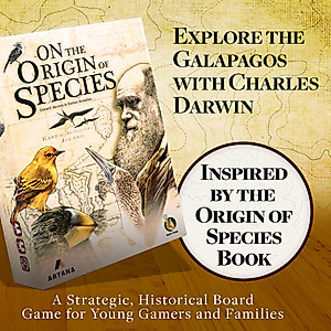 On The Origin of Species | An Evolutionary Research Board Game by Artana Games | Charles Darwin's Trip Through the Galapagos as a Strategic Science Board Game for Kids and Families | Based on the Book