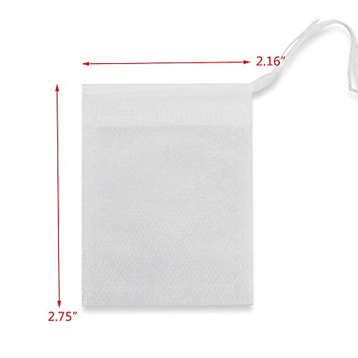 WFPLUS 200pcs Disposable Tea Filter Bags, Empty Cotton Drawstring Tea Infuser for Loose Leaf Teal, 2.16 x 2.75 inch