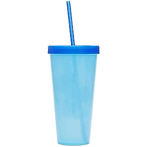 Silver Buffalo Disney Lilo and Stitch Angel Coconut Flowers 2 Pack Color Change Plastic Tumbler, 24-Ounce