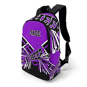 Cheer Purple CheerleadersBackpack Laptop Bag Daypack for Hiking Adult Christmas Gift