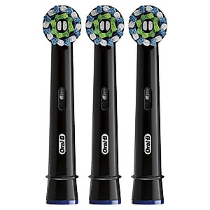 Oral-b Crossaction Electric Toothbrush Replacement Brush Head Refills, Black, 3 Count