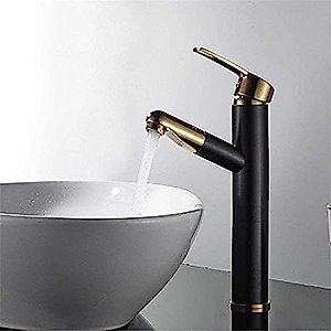 Kitchen Taps Classic Single-Lever Bath Mixer Tap Sink Filler Brass Hot and Cold Water Single Hole Sink Sink Faucet
