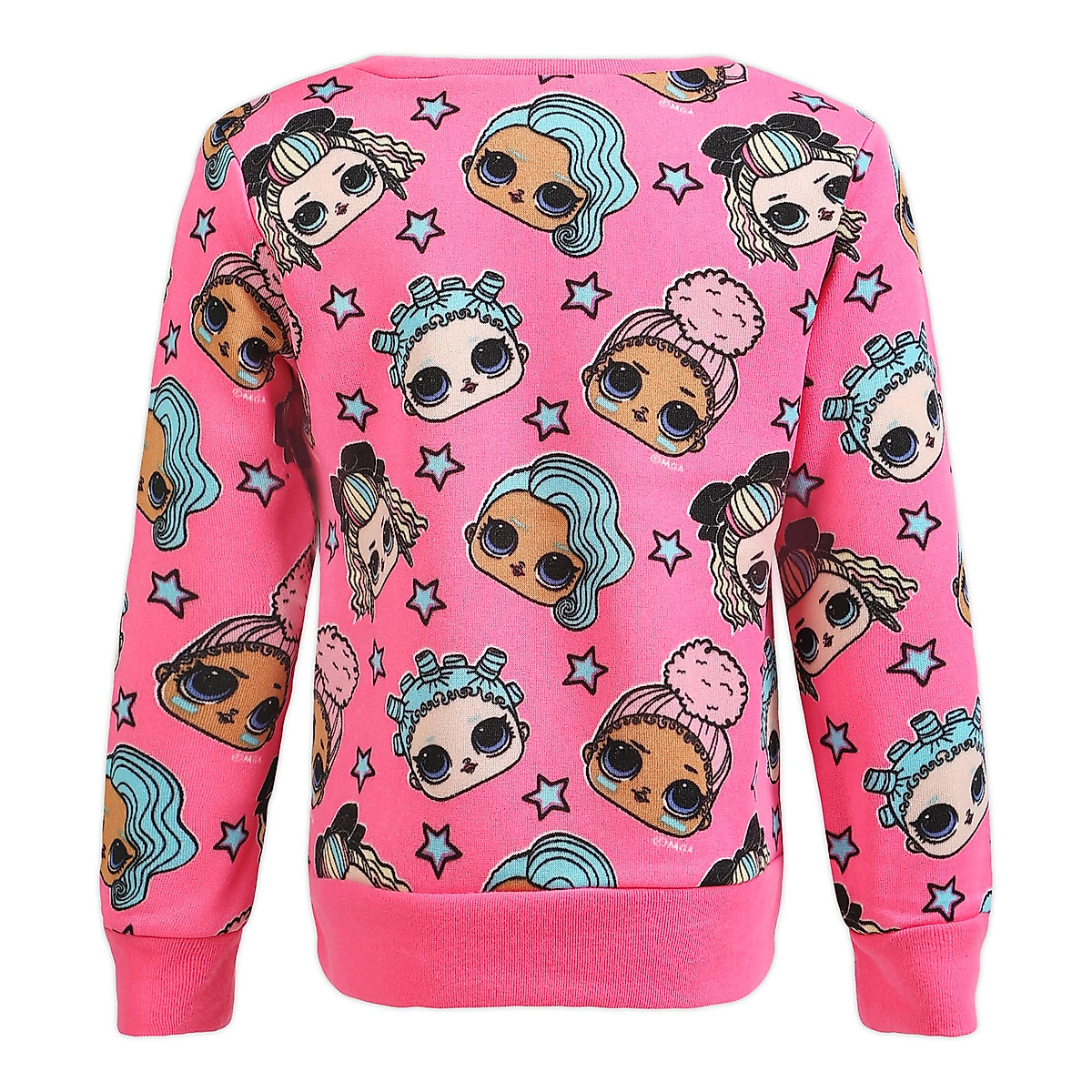 LOL Surprise Dolls Girls Sweatshirt and Jogger Set for Little and Big Girls – Pink/Black