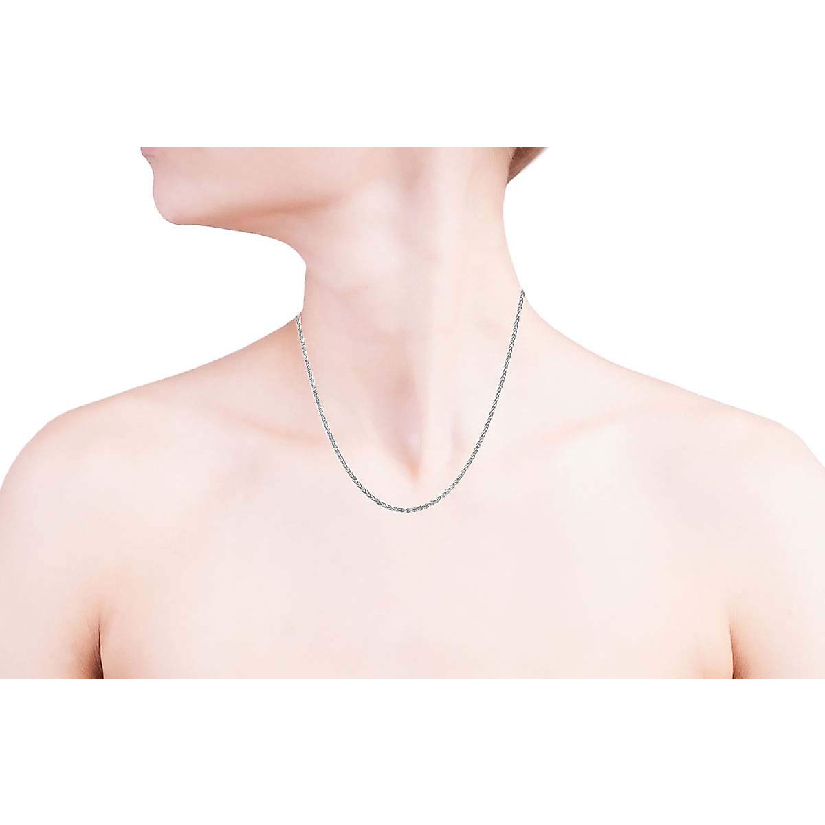 Verona Unisex Italian 925 Sterling Silver 1.3MM Wheat Chain Adjustable Up To 24 inch