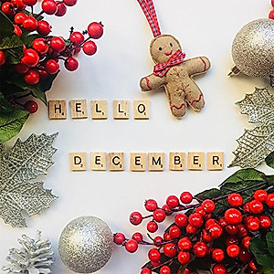 QMET 1000 Scrabble Letters for Crafts - Wood Scrabble Tiles - DIY Wood Gift Decoration - Making Alphabet Coasters and Scrabble Crossword Game