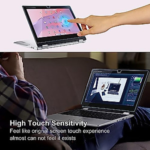 11.6" Screen Protector Tempered Glass for 11.6" Acer Chromebook Spin 311 CP311 R11 CP511 C738T R721t, Acer X360 Chromebook Spin 11.6" 9H Hardness Tempered Glass with Colorful Silicone Keyboard Cover