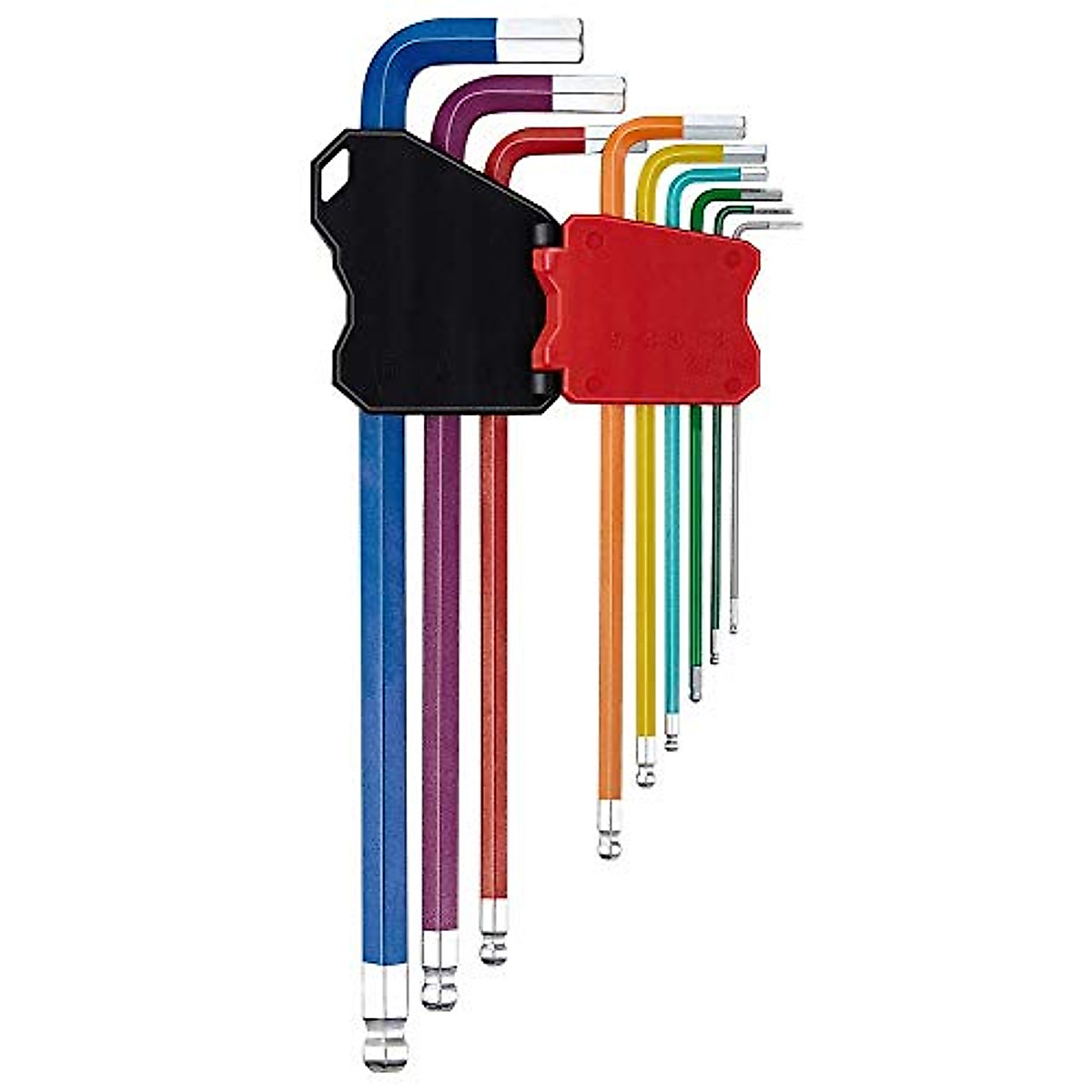 Lichamp 18-Piece Long Allen Wrenches Sets, Metric and Standard Allen Key Set Hex Key with Ball End, SAE 1/16 to 3/8 inch, Metric 1.5 to 10 mm