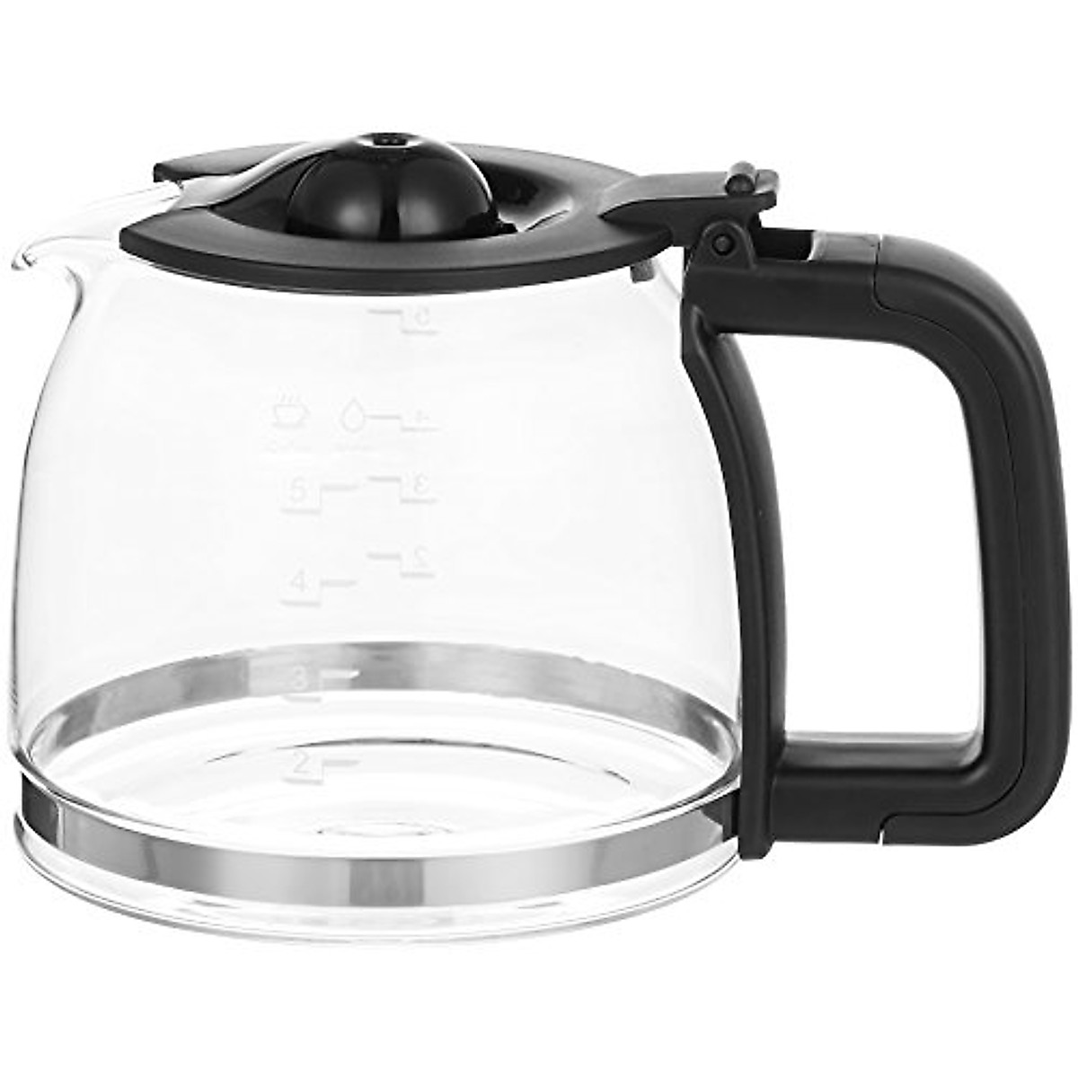 Amazon Basics 5-Cup Drip Coffeemaker with Glass Carafe and Reusable Filter, Black