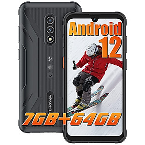 Rugged Smartphone Unlocked, (2023)Blackview BV5200 Pro Waterproof Unlocked Android Phones, Octa-core 7GB+64GB/SD 1TB, 10W Fast Charge 5180mAh Battery, ArcSoft® 13MP, NFC, Face ID,6.1''HD+,3 Card Slots
