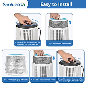 2 Pack HP102 Replacement Filter, Compatible with Shark HP102 & HP102PET & HC452 & HP132 & HC450 & HC451 & HC455, True HEPA for 99.97% of Particles, Compare Part #HE1FKPET, HE1FKBAS